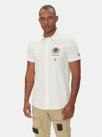 Aeronautica Aeronautica Militare Hemd 251CA1285CT3288 Weiß Regular Fit