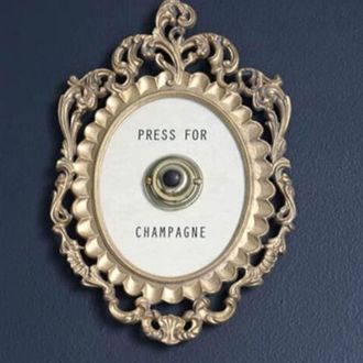 Generic Press for Champagne Button, Retro Decoration Door Bell for Champagne, Mini Press for Champagne Framed Vintage Button, Champagne Themed Decor Wall Plaq