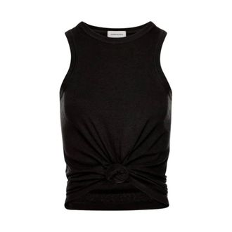 Magda Butrym Femme, Tops, Noir, Taille: 36 FR Knot-detail Tank Top