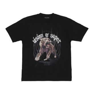 Vision Of Super Rock Tiger Print Tee Schwarzes T-Shirt - - Tops - Herren - Schwarzk - M