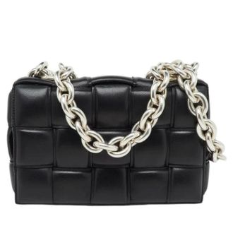 Bottega Veneta Sac bandouli&egrave;re en cuir Pre-owned - Femme - Pre-owned - Noir - Taille: ONE Size