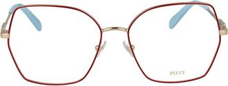 Emilio Pucci PU-1066375 Metal Full-Rim Eyeglasses - Red