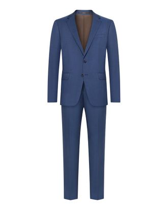 Windsor Anzug aus Schurwolle mit feiner Struktur, Shaped Fit in