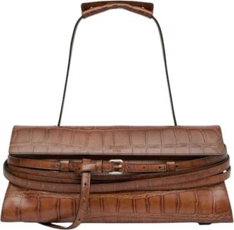 Moschino Femme, Sacs, Brun, Taille: ONE Size Tie Me Shoulder Bag