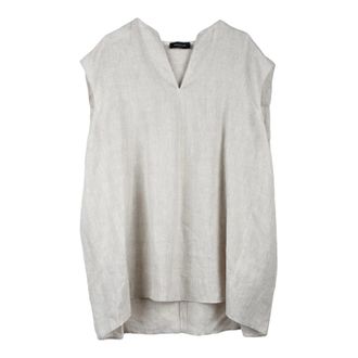 Fabiana Filippi Femme, Blouses et Chemises, Beige, Taille: 42 FR Tunique en toile de lin