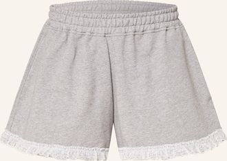 Ganni Sweatshorts Isoli Mit Spitze grau