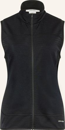 Icebreaker Funktionsweste Realfleece 300 Descender schwarz
