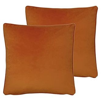 Evans Lichfield Opulenz-Twin Pack-Feder-gefüllte Kissen, Polyester, Mandarine, 55 x 55cm, 2