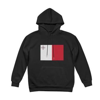 Generic Sweat &Agrave; Capuche Malte Drapeau pour Femme Adultes Et Adolescents Doublure Polaire Sweatshirt pour Patriotes Hoodie Femmes Femmes Pull &Agrave; Capuche pour Us