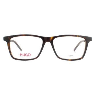 HUGO BOSS Hugo von Hugo Boss Rechteckige Havana Herren Brillenfassungen
