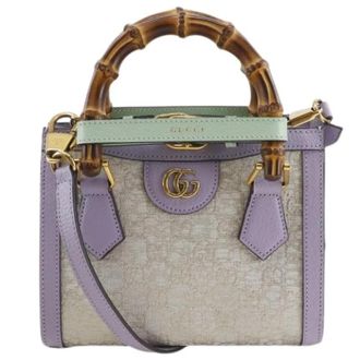 Gucci Pre-owned Diana Small Nishijin Leder 2way Handtasche - - Pre-owned - Damen - Lila - ONE SIZE