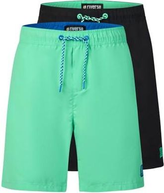 Riverso RIVDavid Lot de 2 shorts de bain courts pour homme avec cordon de serrage 100 % polyester, M&eacute;lange de couleurs 1, XL