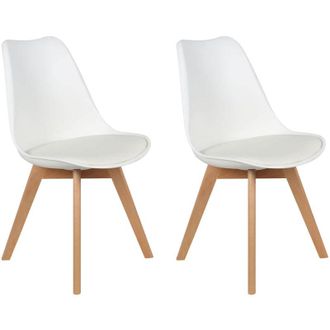 Altobuy Altobuy - medaline - Lot de 2 Chaises Scandinaves Blanches