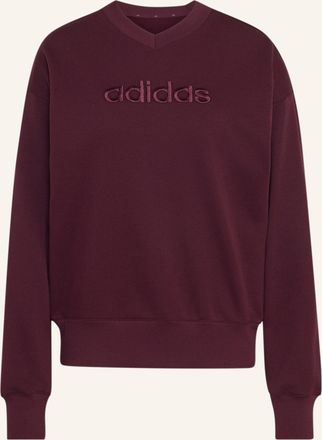 adidas Seasonal Essentials Satin-Sweatshirt, V-Ausschnitt rot