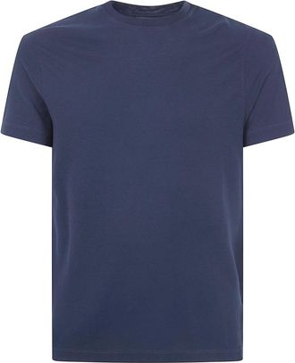 Zanone Homme, Tops, Bleu, Taille: 4XL Short Sleeves T-Shirt