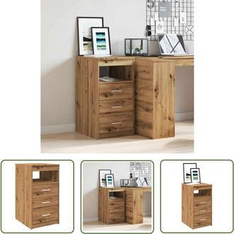 vidaXL VidaXL Schubladenschrank Artisan-Eiche 40x50x76 cm Holzwerkstoff