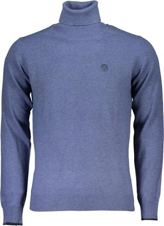 North Sails Homme, Pulls, Bleu, Taille: XL Pull Bleu &agrave; Manches Longues avec Broderie