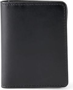 Amazon Essentials Portefeuille et Porte-Cartes à Deux Volets Décontracté en Cuir Homme, Noir, Taille Unique