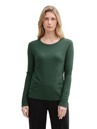 Tom Tailor 1012976 Pull-Over Femme, 30024 - Explorer Green, M