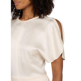 Victoria Beckham Top satin&eacute; col v
