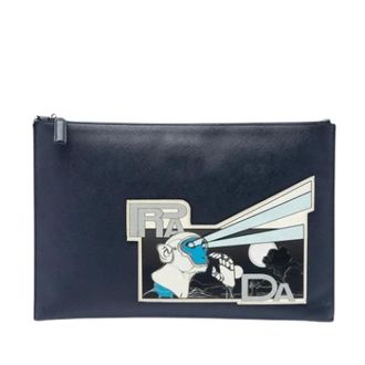 Prada Pre-owned Vintage Clutch - - Pre-owned - Damen - Blau - ONE SIZE