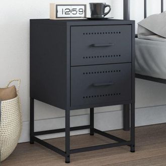 vidaXL Nachttisch Anthrazit 36x39x60,5 cm Stahl Vidaxl