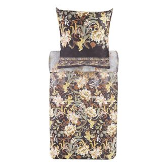 Bassetti Verona Bettwäsche + 1 Kissenhülle aus 100% Baumwollsatin in der Farbe Grau G1, Maße: 135x200 + 1 K 80x80 cm - 9325835