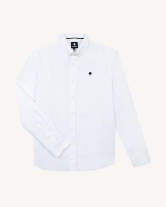 Faguo Chemise manches longues blanche coton - IVOY