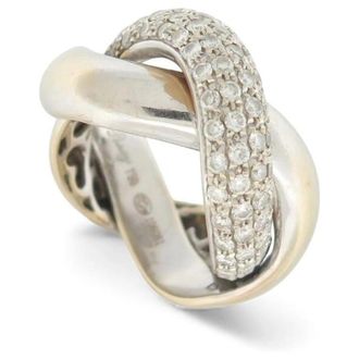 Poiray Ring - POIRAY TRESSE GM 451110 T47 RING AUS 18K WEISSGOLD - Gr. ONESIZE - in Silber - f&uuml;r Damen