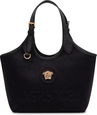Versace Femme, Sacs, Noir, Taille: ONE Size La Medusa Canvas Mini Tote