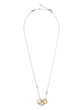 Coach collier &agrave; d&eacute;tails de bagues - Argent