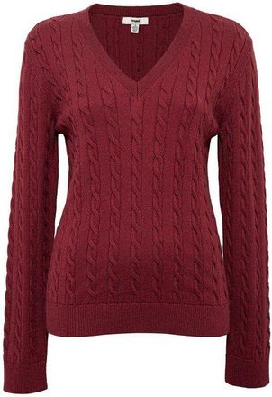Mavi Strickpullover Eleganter Zopfstrick mit zeitlosem Design (1-tlg) V-NECK SWEATER