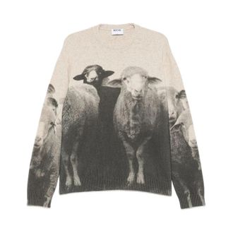 Moschino Rundhals-Pullover - - Knitwear - Herren - Grau - XL