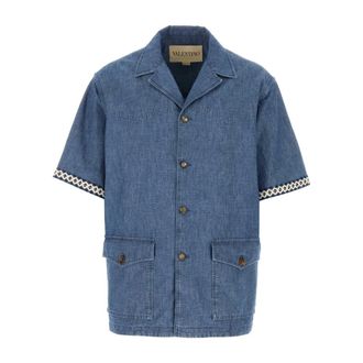 Valentino Garavani Herren, Shirts, Blau, XLGr&ouml;&szlig;e