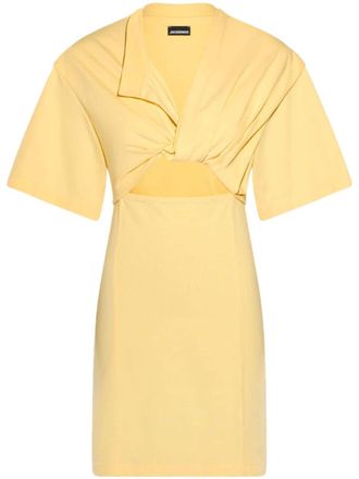 Jacquemus robe courte La Robe T-Shirt Bahia - Jaune