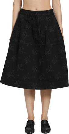 Simone Rocha Denim Utility Hip Bustle Skirt