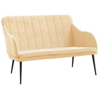 vidaXL vidaXL Banc Cr&egrave;me 110x76x80 cm Velours