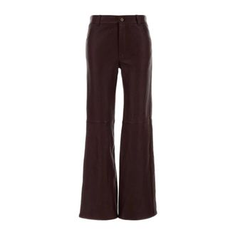 Chlo&eacute; Ausgestellte Lederhose - - Trousers - Damen - Lila - M
