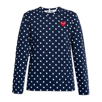 Comme Des Gar&ccedil;ons Femme, Tops, Bleu, Taille: 40 FR Top &agrave; pois