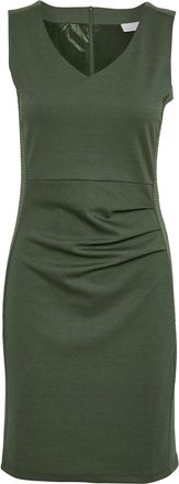 Kaffe Kleid Sara Damen Kleid Sara Cocktailkleid Ärmellos Elegant Knielang Sommerkleid XXL, Old Green XXL