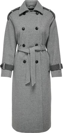 Only Damen ONLIRMA Life Trenchcoat OTW Mantel, Grau, XL