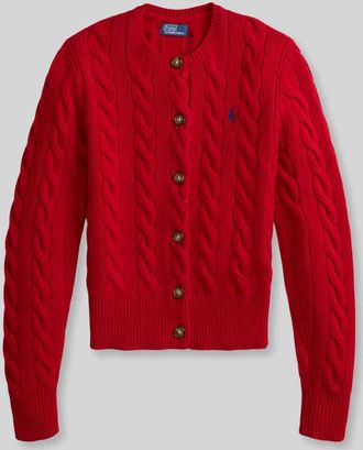Polo Ralph Lauren Regular Fit Strickjacke aus Wolle mit Kaschmir-Anteil