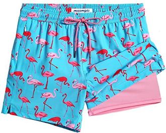 Maamgic Maillot de Bain pour Hommes avec Compression Short de Bain 2 en 1 | 5.5 S&eacute;chage Rapide Short de Natation d&eacute;contract&eacute; Boardshorts avec Pantalon int&eacute;rie