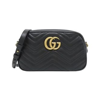 Gucci Sac bandouli&egrave;re GG Marmont Pre-owned - Femme - Pre-owned - Noir - Taille: ONE Size