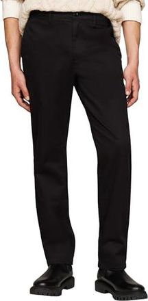 Tommy Hilfiger Chino Homme Denton Chino Satin Straight Fit, Noir (Black), 31W/36L