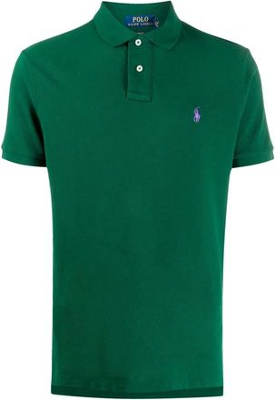 Polo Ralph Lauren Homme, Tops, Vert, Taille: 2XL Polo en Maille &agrave; Manches Courtes
