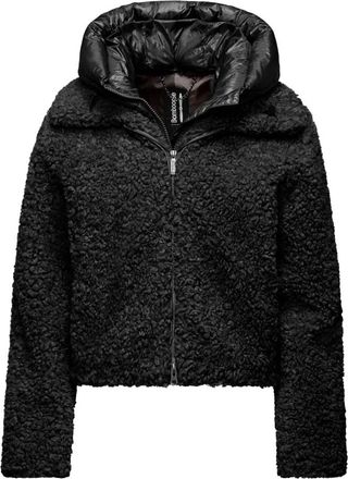 Bomboogie Femme, Vestes, Noir, Taille: 42 FR Manteau Court Bimati&egrave;re avec Capuche Amovible