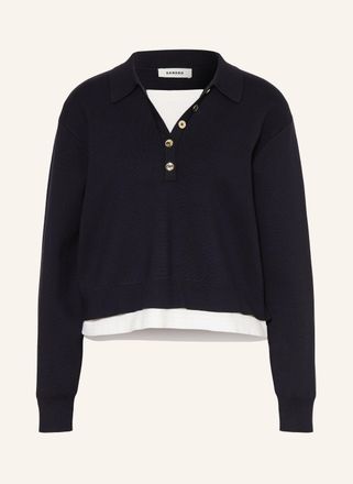 Sandro Sandro Pullover Im Materialmix blau