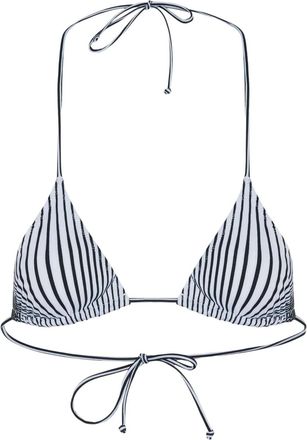 Jean Paul Gaultier Bikinioberteil mit Nadelstreifen - Wei&szlig;