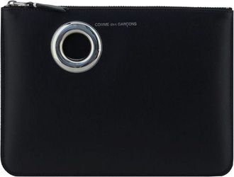 Comme Des Gar&ccedil;ons Schwarzes Kalbleder Bos Taurus Wallet